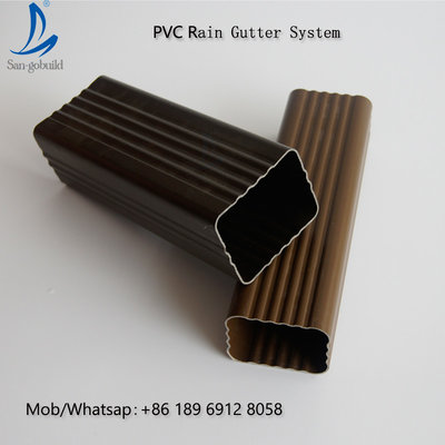 High Quality Rain Drainage System Building Material Plastic PVC Rain Gutter System Downspout Fittings Rainwater Gutters