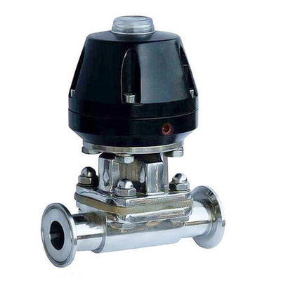 Roestvrij staal 304 Actuator van 316L Hygiënische Pneumatische Tri Vastgeklemde Diafragmakleppen