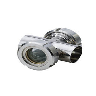 Hygiënisch-sanitair van de het Voedselrang van ss304 316L Dwars het Gezichtsglas voor voor Pijpleidingsindustrie