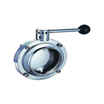 Sanitaire Roestvrij staalss304/ss316l hand Gelaste Vleugelklep