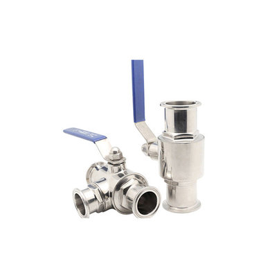 Hygiënische van de Voedselrang Roestvrije Steel304 316L Tri Vastgeklemde 3 ManierKogelklep van de het Voedselrang