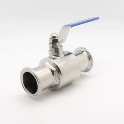 De hygiënische twee stukken van de lichaams sanitaire triklem kogelklep, 304, SS316L, Hoogtepunt droegen, tri-Vastgeklemd