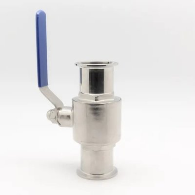 De hygiënische twee stukken van de lichaams sanitaire triklem kogelklep, 304, SS316L, Hoogtepunt droegen, tri-Vastgeklemd