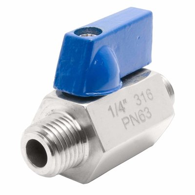 Il mini maschio sanitario della valvola a sfera di SS316L ed il NPT femminile hanno infilato Pn63 a 3/4 pollici