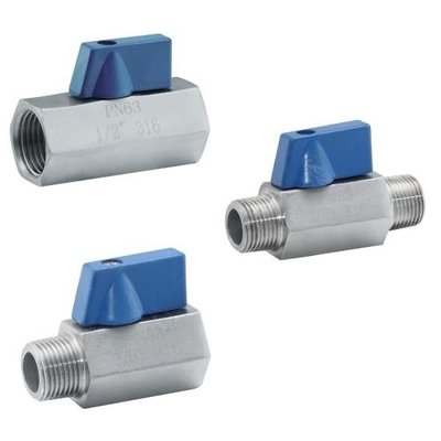 Il mini maschio sanitario della valvola a sfera di SS316L ed il NPT femminile hanno infilato Pn63 a 3/4 pollici