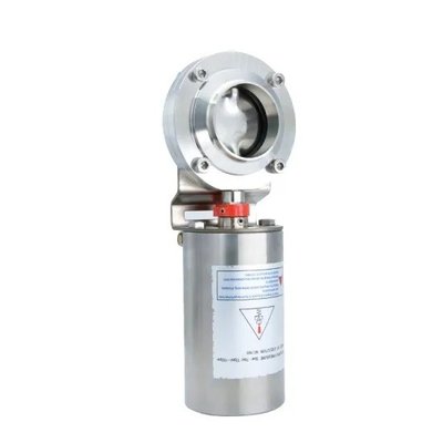 Hygiënisch Actuator van de het Roestvrije staalVleugelklep van de Voedselrang Pneumatisch Lassentype