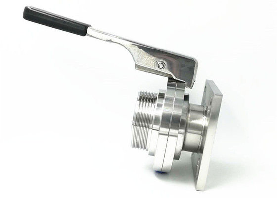 Sanitaire ss 304 316L kiezen Flens en mannelijk ingepast Vleugelklephandvat uit