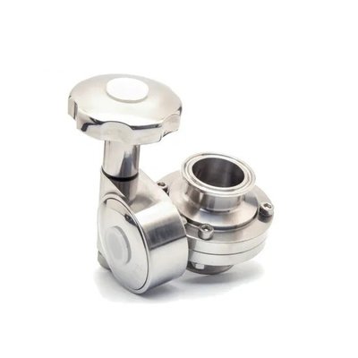 Valvole a farfalla sanitarie manuali dell'acciaio inossidabile di aggiustamento di precisione 2inch S316L per il commestibile