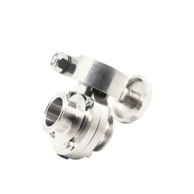 Valvole a farfalla sanitarie manuali dell'acciaio inossidabile di aggiustamento di precisione 2inch S316L per il commestibile