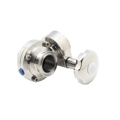 Valvole a farfalla sanitarie manuali dell'acciaio inossidabile di aggiustamento di precisione 2inch S316L per il commestibile