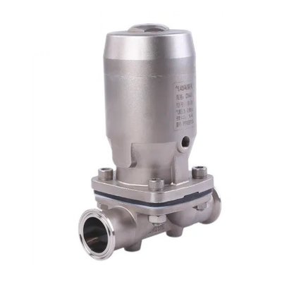Sanitaire 316L-Diafragmakleppen met tri-Klemeinden, Pneumatisch Type