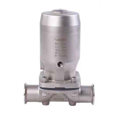 Sanitaire 316L-Diafragmakleppen met tri-Klemeinden, Pneumatisch Type