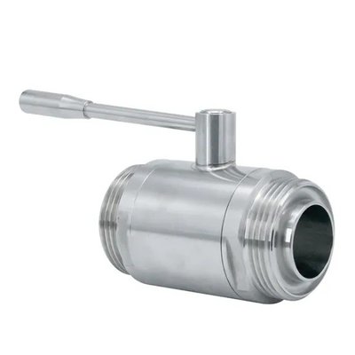 Valvola a sfera pneumatica sanitaria igienica del morsetto 3PCS dell'acciaio inossidabile del commestibile tri