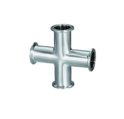 Sanitair Roestvrij staal 304 Kruis met Beëindigen van de Poolse Oppervlakte het triklem
