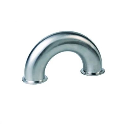 Sanitaire SS304 316L Gelaste Tri de klemelleboog van 180 Graad Poolse U Type