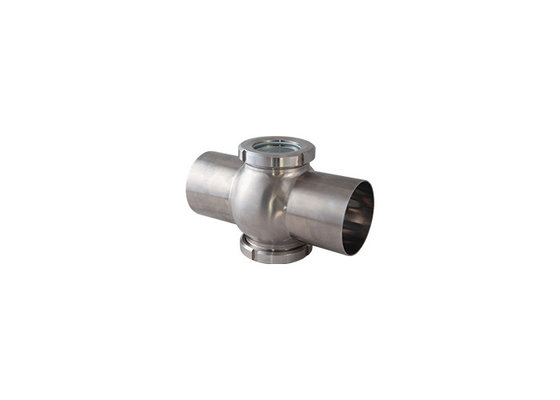 Hygiënisch-sanitair van de het Voedselrang van ss304 316L Dwars het Gezichtsglas voor voor Pijpleidingsindustrie