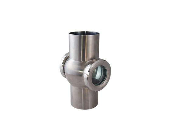 Hygiënisch-sanitair van de het Voedselrang van ss304 316L Dwars het Gezichtsglas voor voor Pijpleidingsindustrie