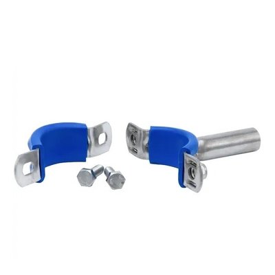 Accessori per tubi sanitari dell'acciaio inossidabile del supporto rotondo del tubo Th6 con l'inserzione blu della manica blu