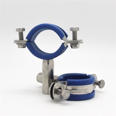 Accessori per tubi sanitari dell'acciaio inossidabile del supporto rotondo del tubo Th6 con l'inserzione blu della manica blu