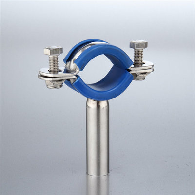 Accessori per tubi sanitari dell'acciaio inossidabile del supporto rotondo del tubo Th6 con l'inserzione blu della manica blu