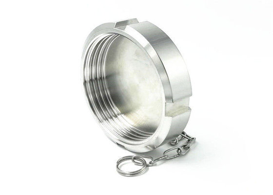 Van de de Rangmetalen kap van FDA Ss316l de Adapter Hygiënische Unie Blinde Noot met Ketting