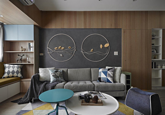 Handmade Metal Wall Art  Decor Birds and Tree Circle in stainless steel for Home Decoration