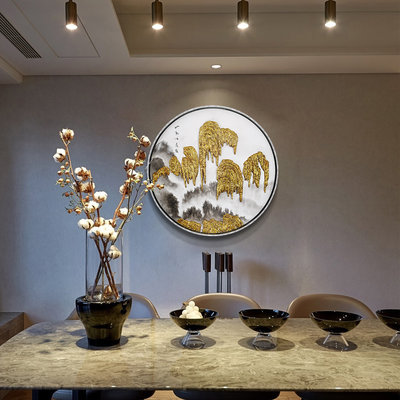 Handmade Asian Metal Wall Art Sculpture Abstract Mountainous for Living Room of Home Decorations