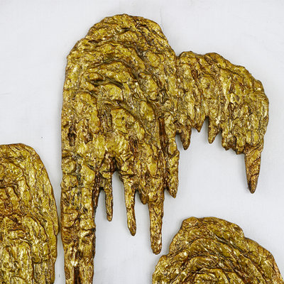 Handmade Asian Metal Wall Art Sculpture Abstract Mountainous for Living Room of Home Decorations