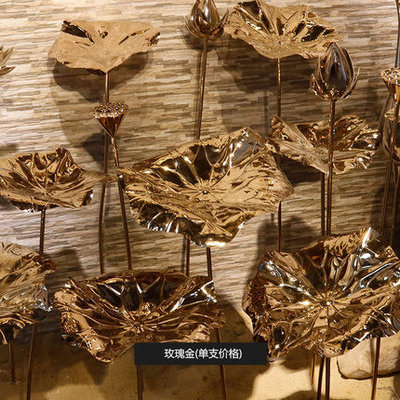 Handmade Metal Stainless Steel Sculpture Ornaments of Lotus Flower for Garden Hotel Indoors and Outdoors