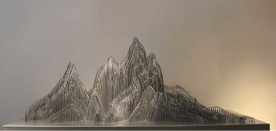 Handemade Metal Sculpture Mountain for Home Decoration ornamnets garden