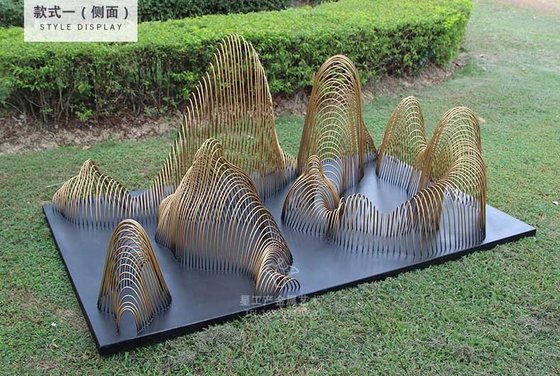 Handemade Metal Sculpture Mountain for Home Decoration ornamnets garden