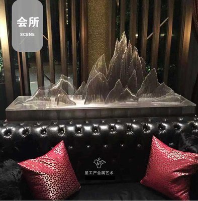 Handemade Metal Sculpture Mountain for Home Decoration ornamnets garden