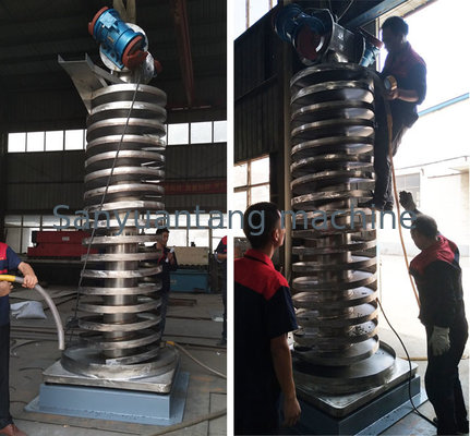 Spiral Vertical Vibration Hoist For Silicon Powder And River Sand , vibrating screw conveyor lift