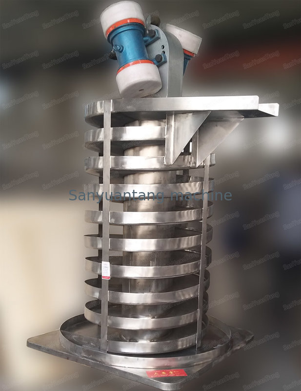 Color masterbatch cooling vertical spiral vibration conveyor elevator
