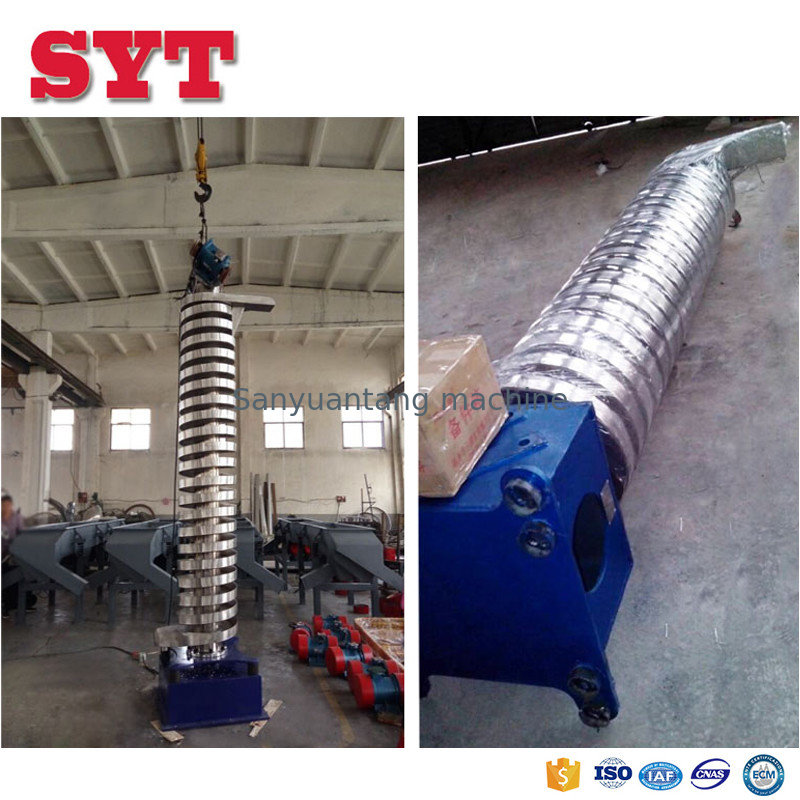 Spiral Vertical Vibration Hoist For Silicon Powder And River Sand , vibrating screw conveyor lift
