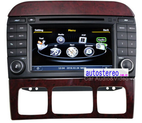 Car Stereo GPS Mercedes Benz Sat Nav DVD for Benz S-Class 7 Inch Screen