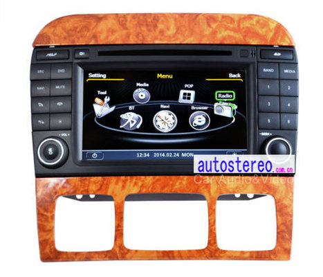 Car Stereo GPS Mercedes Benz Sat Nav DVD for Benz S-Class 7 Inch Screen