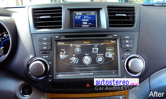 8'' Car Stereo GPS Headunit Multimedia DVD Player  for Toyota Highlander Kluger
