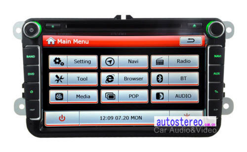 VOLKSWAGEN Golf Polo Satnav GPS Navigation Radio Multimedia Car Stereo with Sat Nav 8"