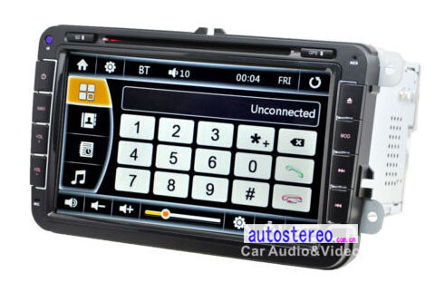 Sliding Touch Screen Car Stereo with DVD Player for Seat Leon Alhambra Altea Toledo