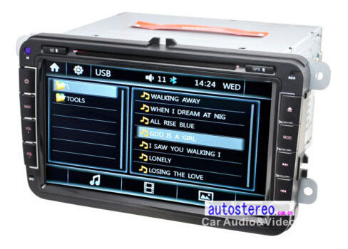 Sliding Touch Screen Car Stereo with DVD Player for Seat Leon Alhambra Altea Toledo