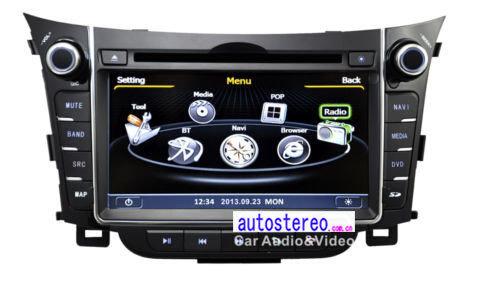 Hyundai i30 Elantra GT GPS AutoRadio Headunit DVD Player Hyundai Sat Nav With 3G WIFI