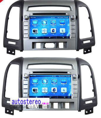 Sliding 3D Screen Hyundai Sat Nav Car Stereo GPS Navigation Radio for Hyundai Santa Fe