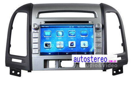 Sliding 3D Screen Hyundai Sat Nav Car Stereo GPS Navigation Radio for Hyundai Santa Fe