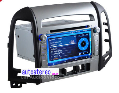 Sliding 3D Screen Hyundai Sat Nav Car Stereo GPS Navigation Radio for Hyundai Santa Fe