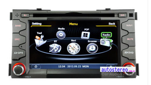 7" Hyundai Sat Nav Auto Radio for Kia Soul GPS Sat Nav Navigation DVD Player Headunit