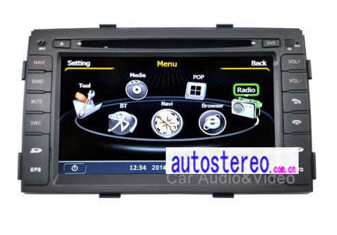 Three Zone Hyundai Sat Nav Car Stereo DVD for KIA Sorento Vehicle GPS Satnav Navigation