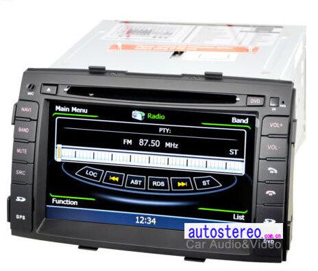 Three Zone Hyundai Sat Nav Car Stereo DVD for KIA Sorento Vehicle GPS Satnav Navigation