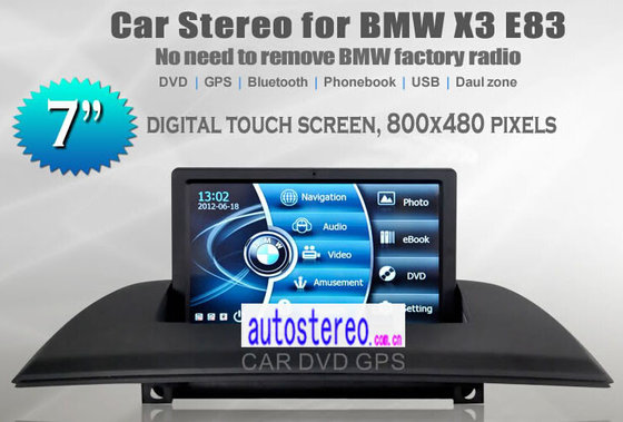 BMW Sat Nav DVD Car Automotive Dash Radio for BMW X3 E83 Stereo 7" Touch Screen