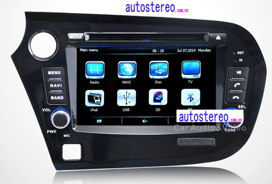 7'' Car Stereo GPS Navigation Autoradio Multimedia for Honda Insight 2010+ with DVD / USB